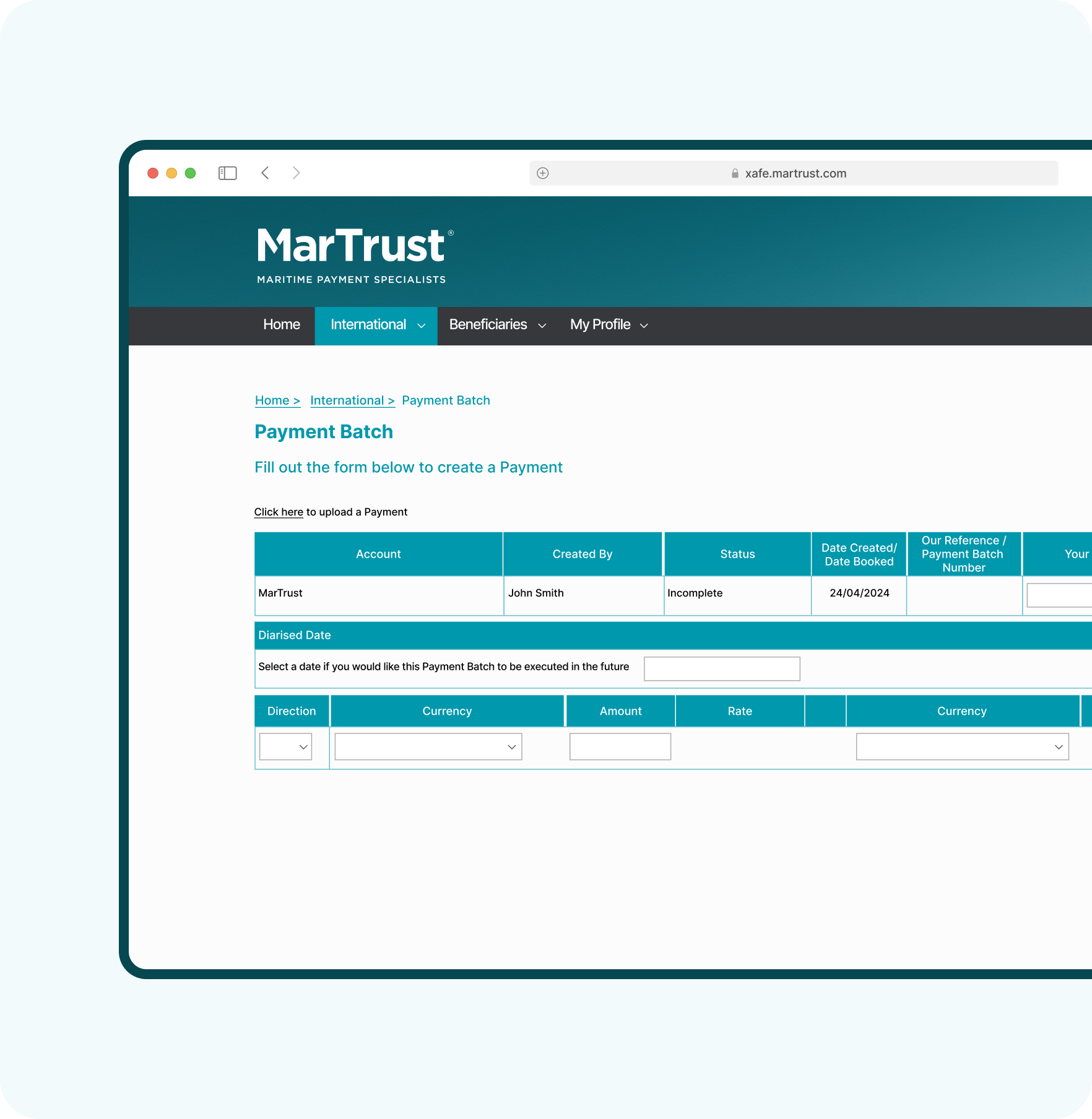 Crew payroll platform | MarTrust