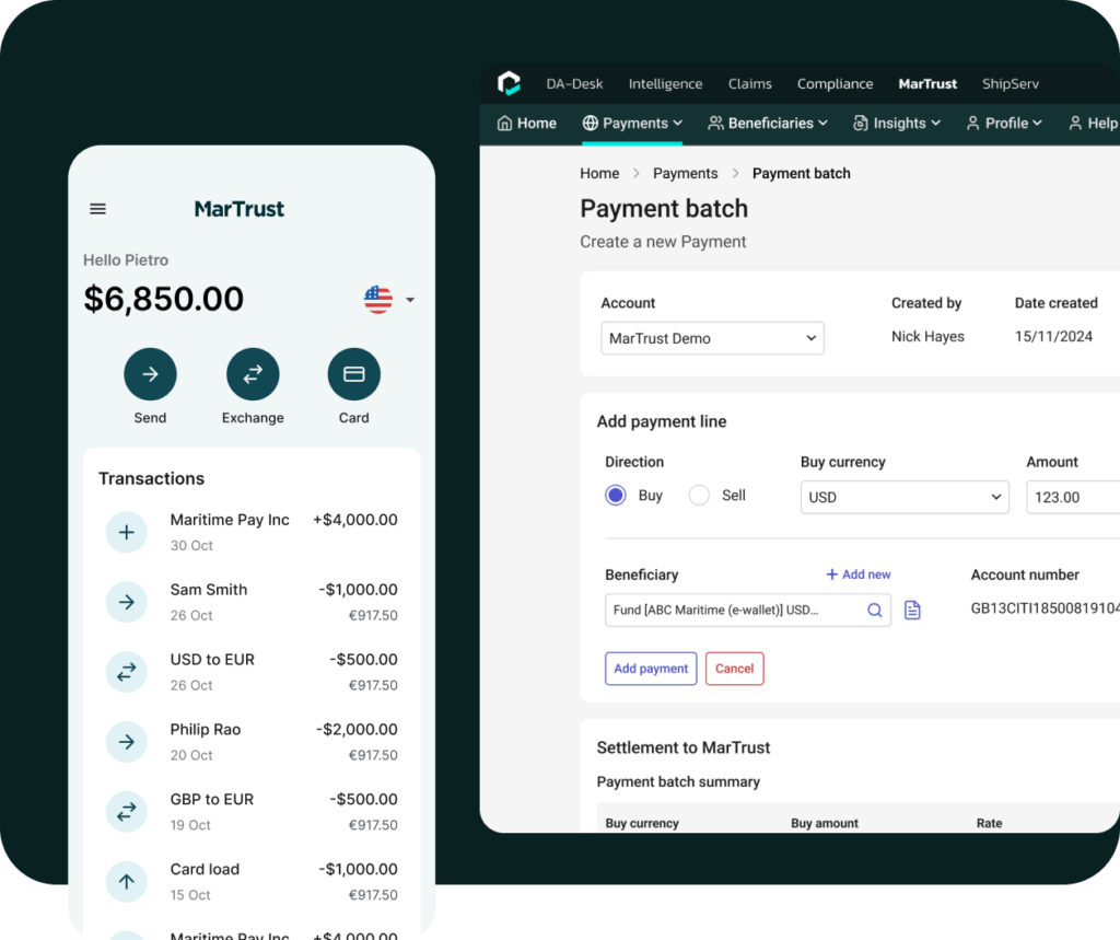 Crew payroll platform | MarTrust